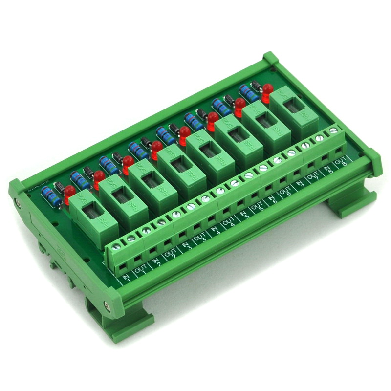 Electronics-Salon DIN Rail Mount 5~48VDC 8 Channel Fuse Interface ... Electronics-Salon DIN Rail Mount 5~48VDC 8 Channel Fuse Interface ...