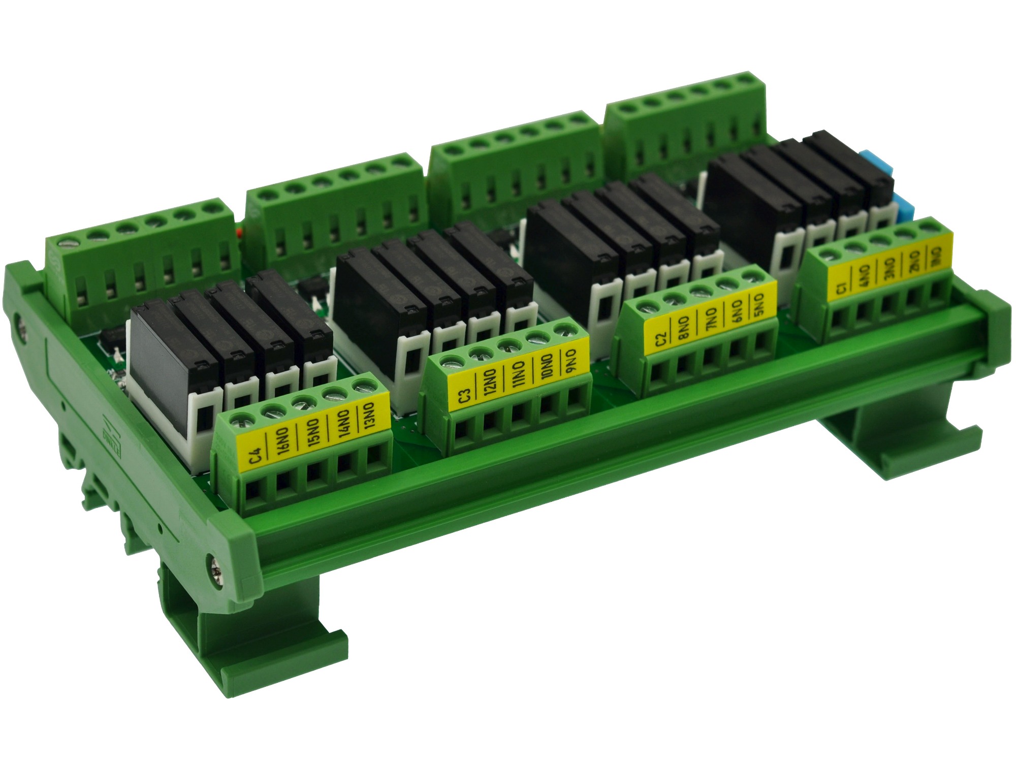 CZH-LABS DIN Rail Mount Passive DC12V 16 SPST-NO 5Amp APAN3112 Slim ...